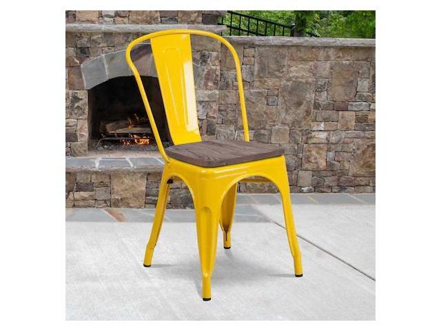 Click here for FLASH FURNITURE 4-CH-31230-YL-WD-GG Yellow Metal S... prices