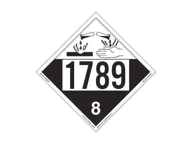 Click here for LABELMASTER ZEZ41789 Corrosive Placard UN1789 PK25 prices