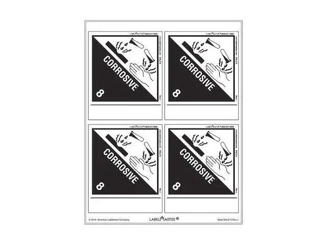 Click here for LABELMASTER SNLZ13 Corrosive Label Laser Paper PK2... prices