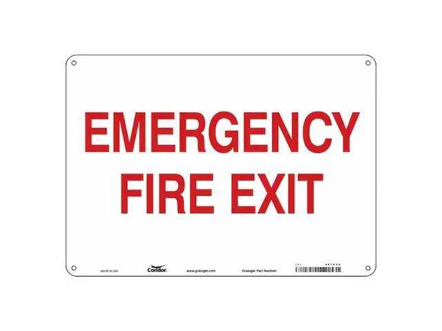 Click here for CONDOR 467P24 Safety Sign Emergency Exit  Aluminum... prices