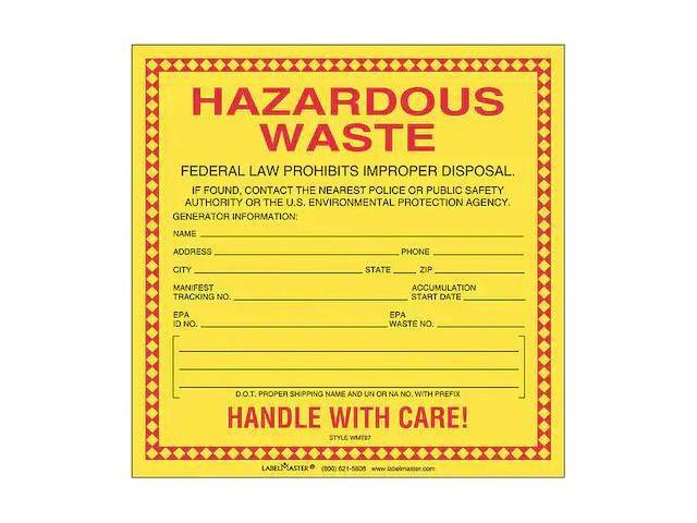 Click here for LABELMASTER WMT87 Standard Waste Label Thermal PK1... prices