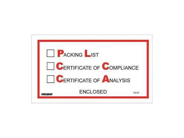 Click here for TAPE LOGIC PL97 Tape Logic Packing List/Cert of Co... prices