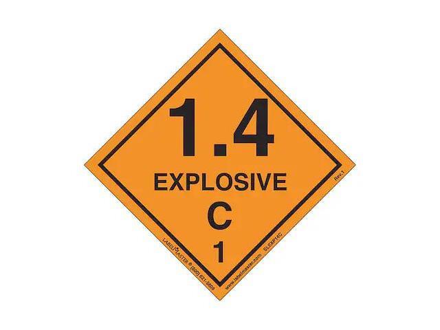 Click here for LABELMASTER SLEXP14C Explosive 1.4 C Label Vinyl P... prices