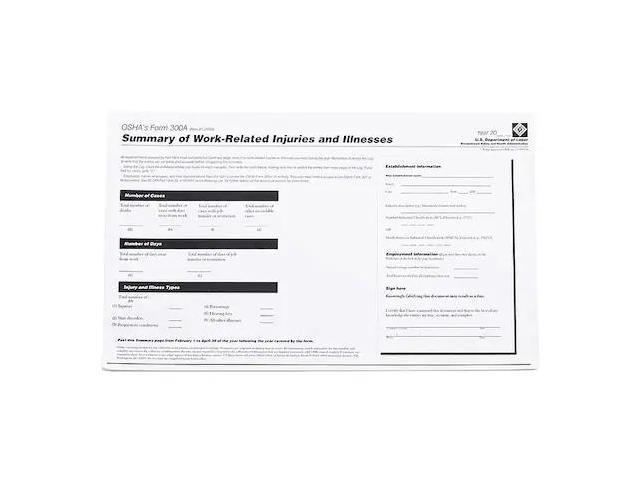 Click here for BRADY OR300A Forms OSHA 300A Log PK25 prices