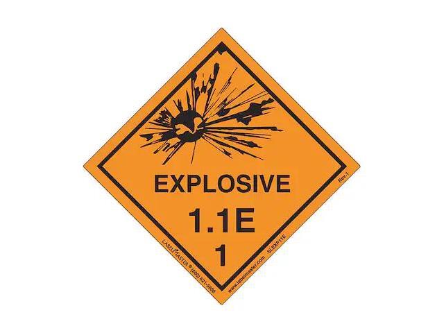 Click here for LABELMASTER SLEXP11E Explosive 1.1 E Label Vinyl P... prices
