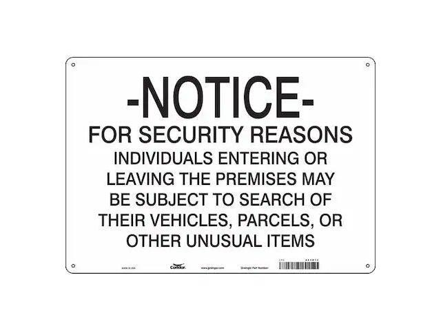 Click here for CONDOR 453R14 Security Sign  14 in H  20 in W  Alu... prices