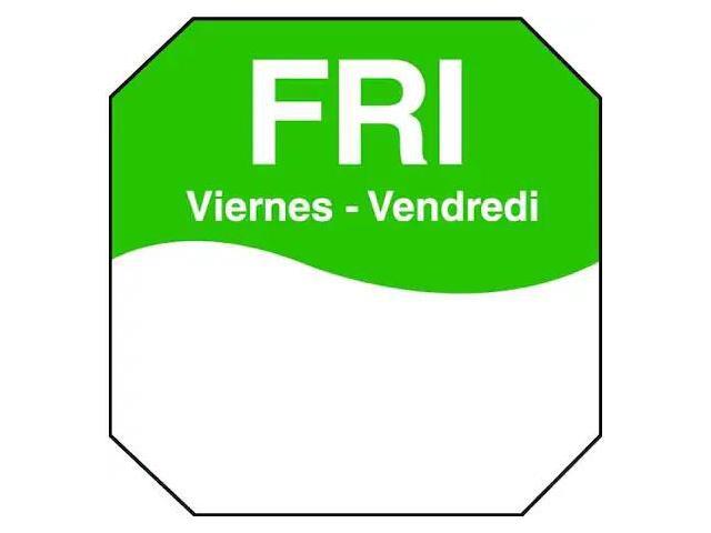 Click here for DAYMARK 1100605 Day Label Friday 3 In. W PK1000 prices