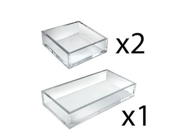 Click here for AZAR DISPLAYS 556224 Deluxe Clear Acrylic Tray 3 P... prices