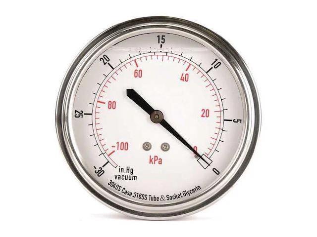 Click here for ZORO SELECT 4CFU7 Vacuum Gauge Liquid Filled 3-1/2... prices