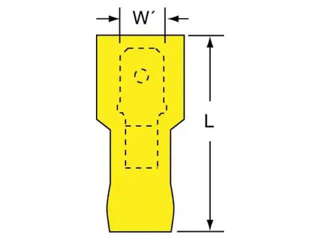 Click here for 3M MTI10-250Q Male Disconnect  Yellow  12-10AWG  P... prices