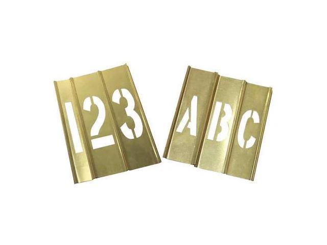 Click here for ZORO SELECT 20Y521 Stencil Kit 46 Piece 6 In Brass prices