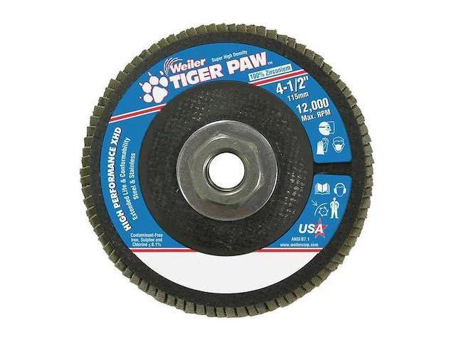 Click here for WEILER 98805 Flap Disc Type 27 4-1/2in. dia.  36 G... prices