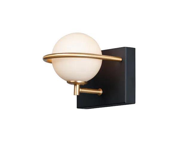 Click here for MAXIM 21601SWBKGLD Revolve 1-Light  Wide Black / G... prices