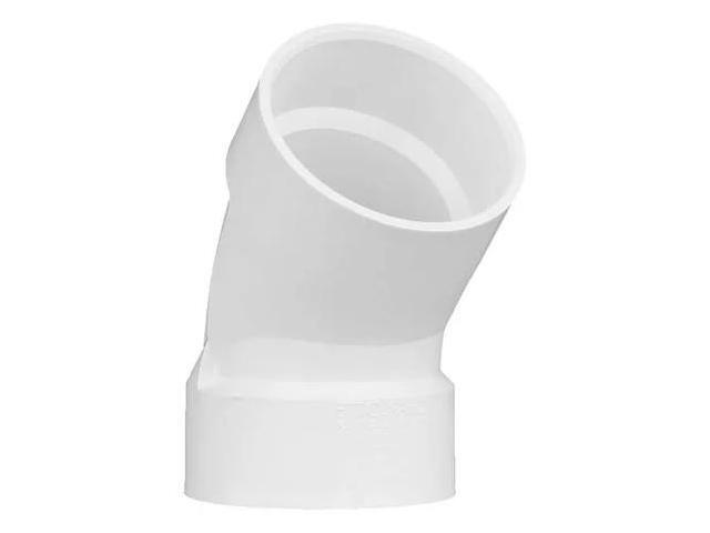 Click here for ZORO SELECT 1WKC5 3 Hub PVC DWV 45 Degree Elbow prices