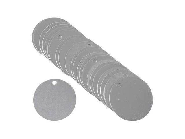 Click here for BRADY 49904 Blk Tag 1-1/2 x 1-1/2 In Nat Al Rnd PK... prices