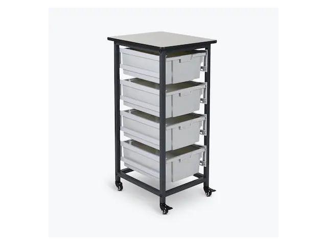 Click here for LUXOR MBS-SR-4L-CL Mobile Bin Storage Unit - Singl... prices