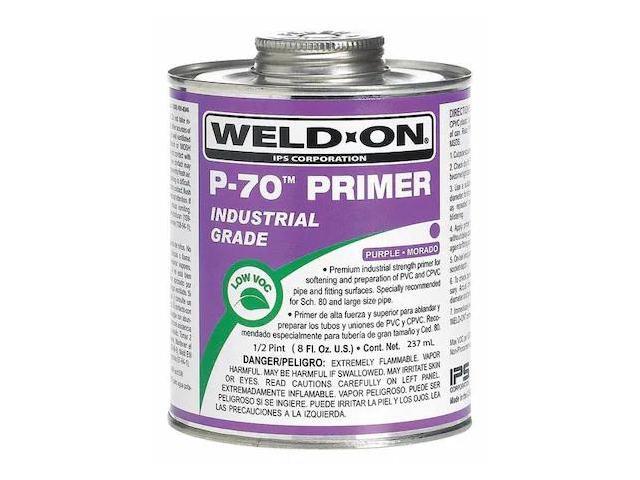 Click here for WELD-ON 13996 P-70 Purple Primer PVC/CPVC 1/2 Pint prices