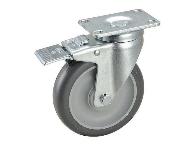 Click here for ZORO SELECT 2G033 Swivel Plate Caster w/Total-Lock... prices