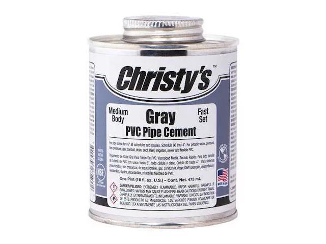 Click here for CHRISTYS RH-MGLV-PT-12 Pipe Cement Gray 16 oz. prices