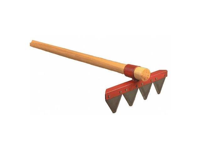 COUNCIL TOOL LW12-60 12 in Steel Fire Rake  4 Tines  60 in L Wood Handle