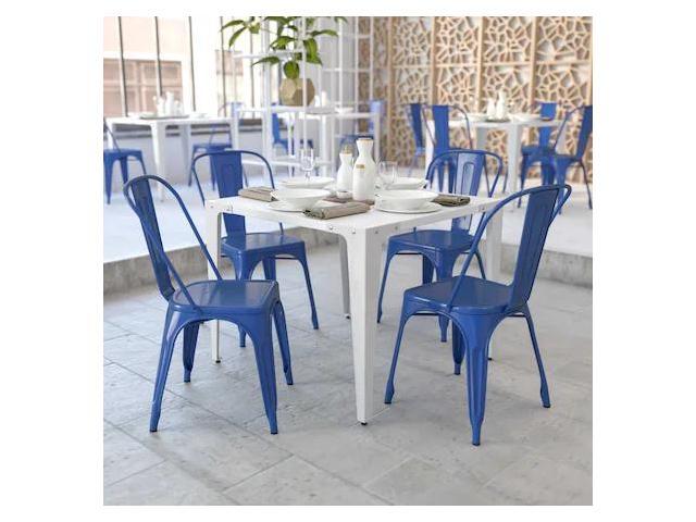 Click here for FLASH FURNITURE 4-CH-31230-BL-GG Blue Metal Indoor... prices