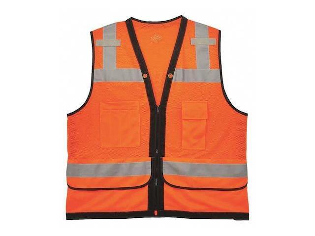 Click here for ERGODYNE 8253HDZ Orange Mesh Surveyors Vest Org 4X... prices