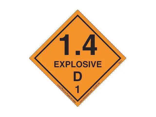 Click here for LABELMASTER SLEXP14D Explosive 1.4 D Label Vinyl P... prices