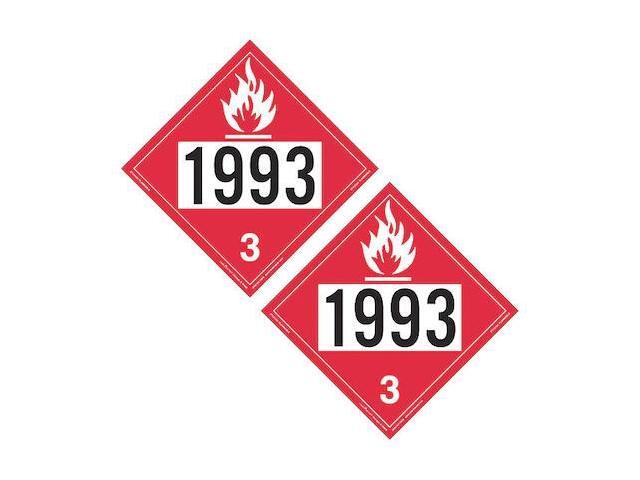 Click here for LABELMASTER ZTV1993 Placard1993 Flammable/ 1993 PK... prices