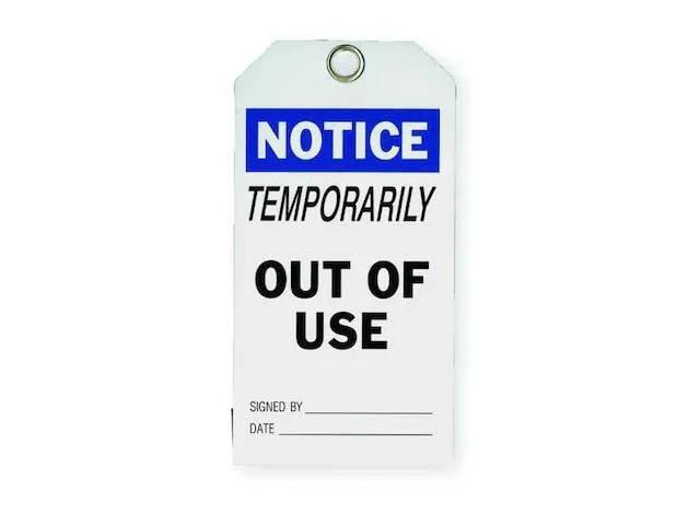 Click here for ZORO SELECT 2RMW1 Tag  Out of Use  Polyester  3 in... prices