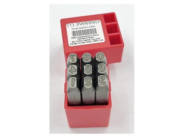 Click here for ZORO SELECT 3W699 Number Set 3/16 In. H Steel prices