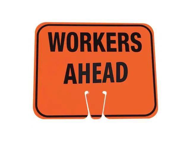 Click here for ZORO SELECT 03-550-WAH Traffic Cone Sign Org/Blk W... prices