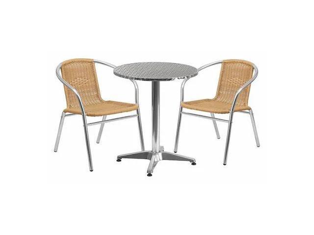 Click here for 23.5 Round Aluminum Indoor-Outdoor Table Set with... prices