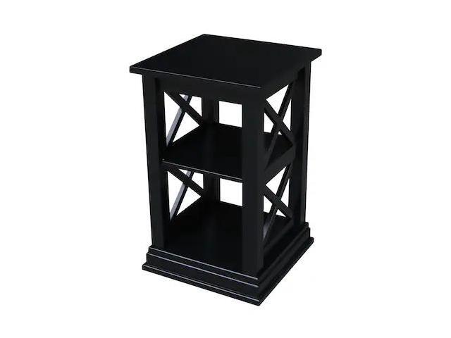 International Concepts Hampton Accent Table with Shelves - Black