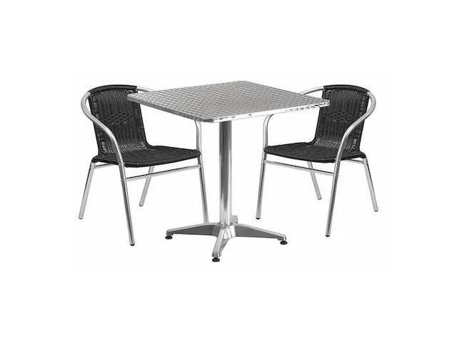 Click here for 27.5 Square Aluminum Indoor-Outdoor Table Set with... prices