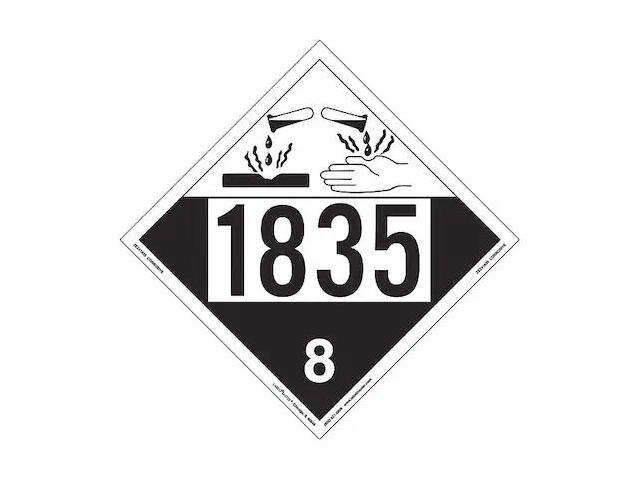 Click here for LABELMASTER ZEZ41835 Corrosive Placard UN 1835 PK2... prices