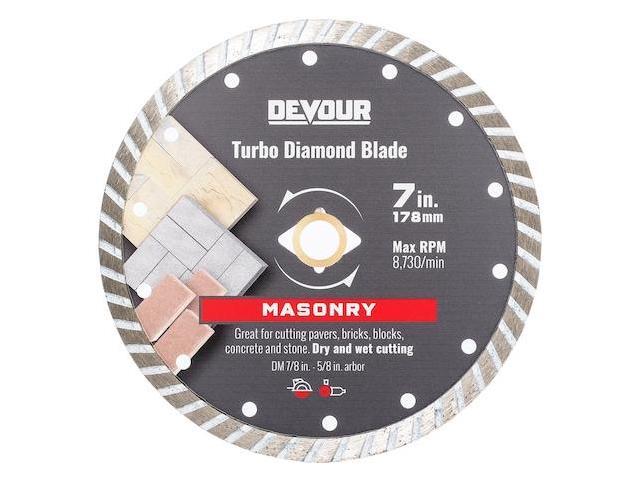 Click here for DEVOUR MB070TR 7 Masonry Metal Bond Turbo Rim Blad... prices