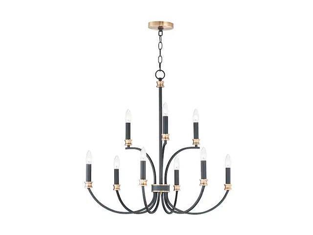 Click here for MAXIM 11377BKAB Charlton 9-Light 30 Wide Black / A... prices