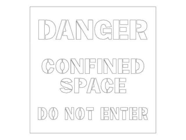 Click here for ELECTROMARK Y618520 Stencil Dnger Confined Space D... prices
