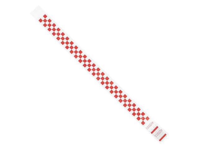 Click here for TYVEK WR103RD Tyvek Wristbands  3/4 x 10  Red Chec... prices