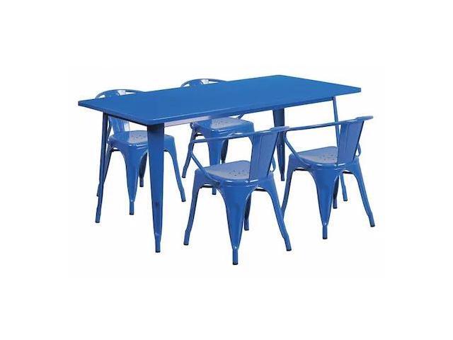 Click here for 31.5 x 63 Rectangular Blue Metal Indoor-Outdoor Ta... prices