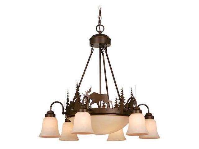 Click here for VAXCEL CH55606BBZ Yellowstone 9 Light Bronze Rusti... prices