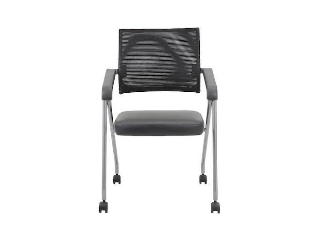 Click here for BOSS B1806P-BK-2 Black Mesh Training Chair with Pe... prices