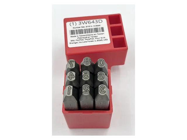 Click here for ZORO SELECT 3W643 Number Set 3/16 In. H Steel prices