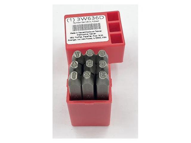 Click here for ZORO SELECT 3W636 Number Set 1/8 In. H Steel prices