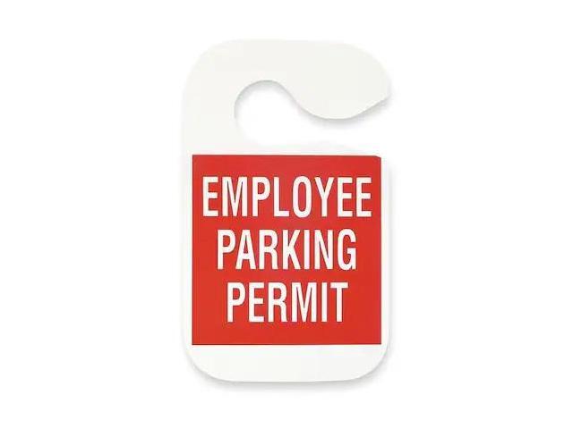Click here for ZORO SELECT 2XKE7 Employee Parking Permit Red PK5 prices