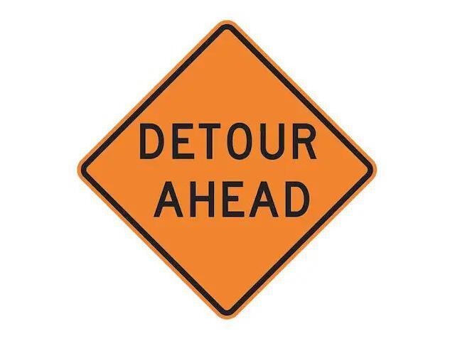Click here for LYLE W20-2D-30HA Detour Sign 30 x 30In BK/ORN Text prices
