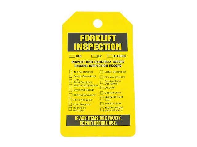 Click here for ZORO SELECT 43Z289 Tag  Forklift  Cardstock  5 3/4... prices