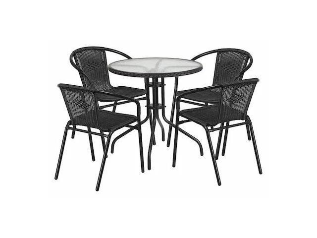 Click here for Flash Furniture Lila 28 Round Table with 4 Rattan... prices