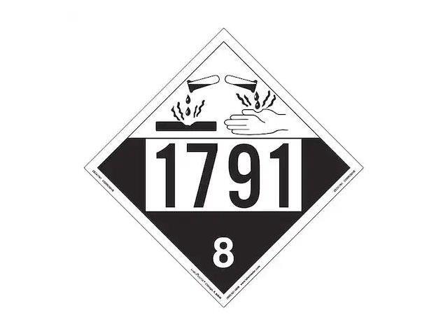 Click here for LABELMASTER ZEZ41791 Corrosive Placard UN 1791 PK2... prices