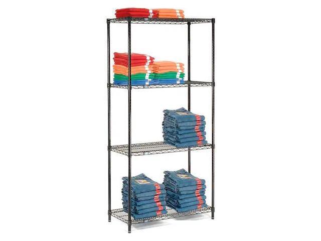 Click here for NEXEL 14305B Black Epoxy  4 Tier  Wire Shelving St... prices